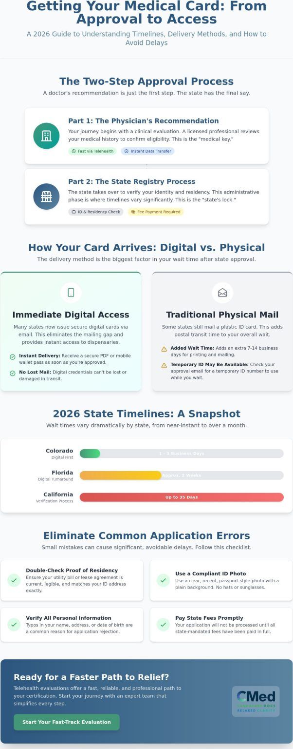 How Long to Get Medical Card After Approval? 2026 State Timelines